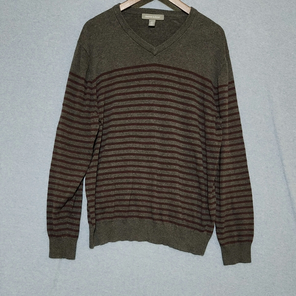 Grayson & Dunn | Shirts | Grayson Dunn Mens Vneck Olive And Brown ...